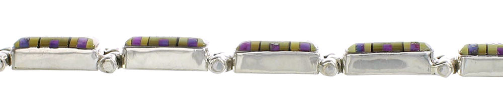 Southwestern Multicolor Native American Design Link Bracelet EX28396 ...